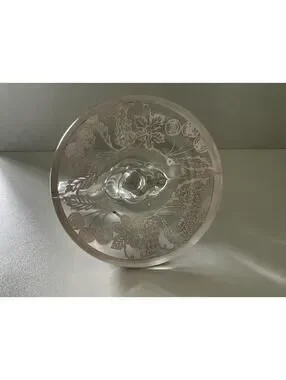 Indiana Glass | Accents | Pair Of Indiana Glass Willow Wsilver Overlay ...